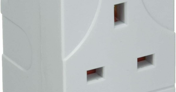 3 Way Gang Multi-Purpose Block Socket Splitter Mains Wall Adaptor UK ...