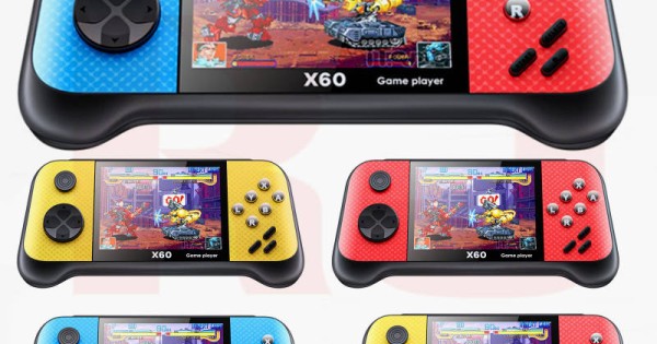 X60 Classic Mini TV Game Console Retro 4849 Different Built-in Games ...